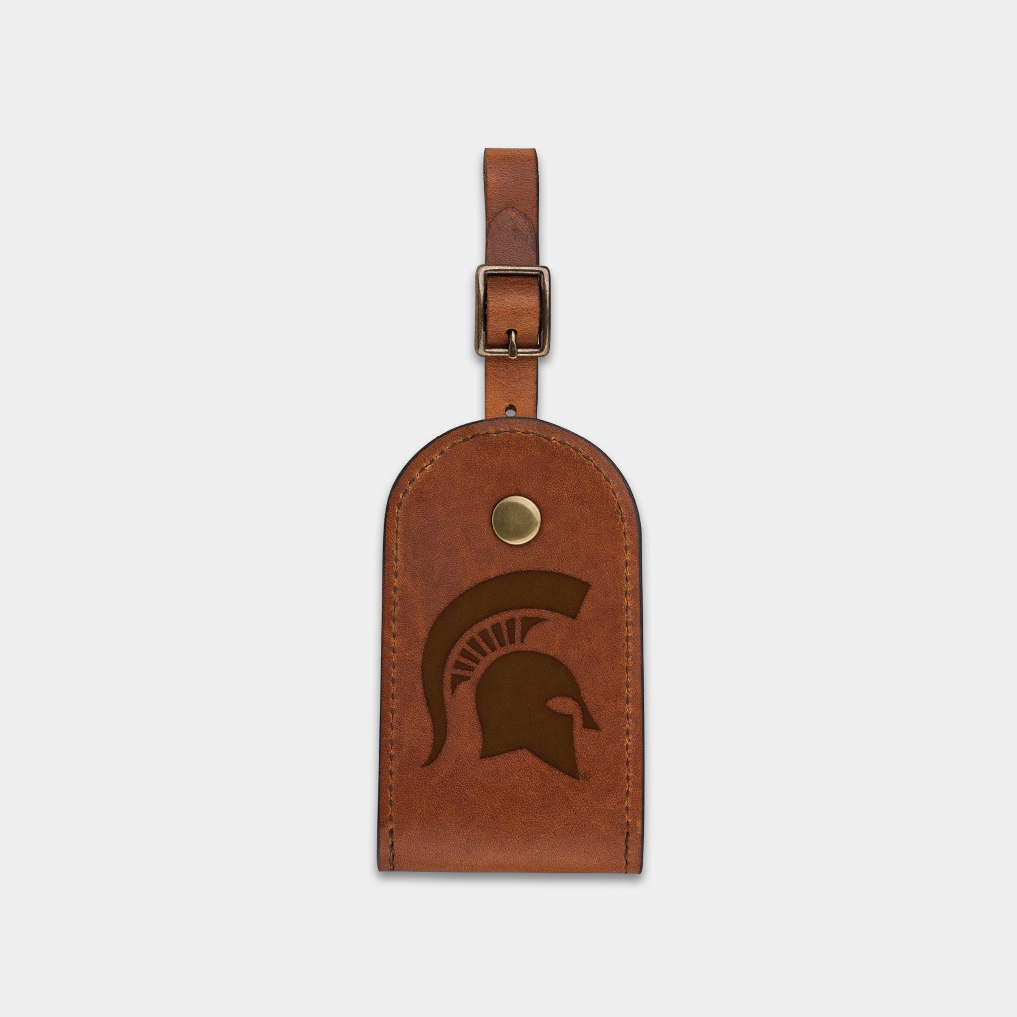Michigan State Spartans Leather Luggage Tag | Heritage Gear